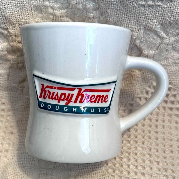 Kitchen | Krispy Kreme Doughnuts Raised Logo Heavy Ceramic Coffee Cup ...